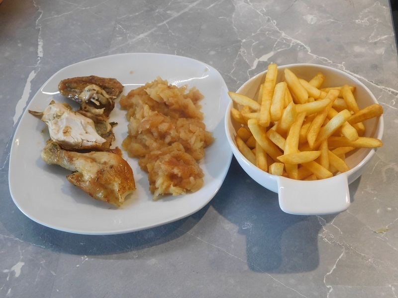 Poulet rôti compote frites – hello-cookers.com